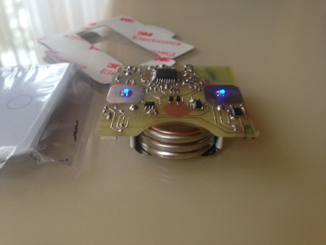 Touch switch with glass panel (two channels, battery) | OpenHardware.io - Enables Open Source ...